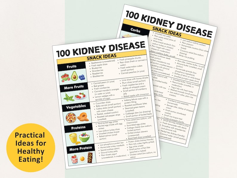 Kidney Disease Snacks List, Diet Plan for Chronic Kidney Disease ...