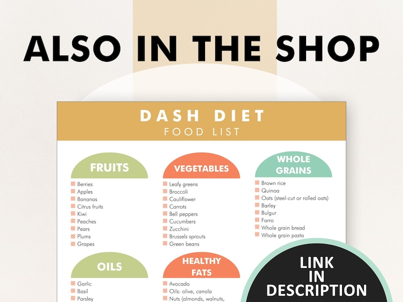 DASH Diet Food List, DASH Diet Food Chart, DASH Diet Food Plan ...
