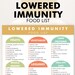 Low Immunity Foods List PDF, Low Immune System Diet Planner, Printable ...