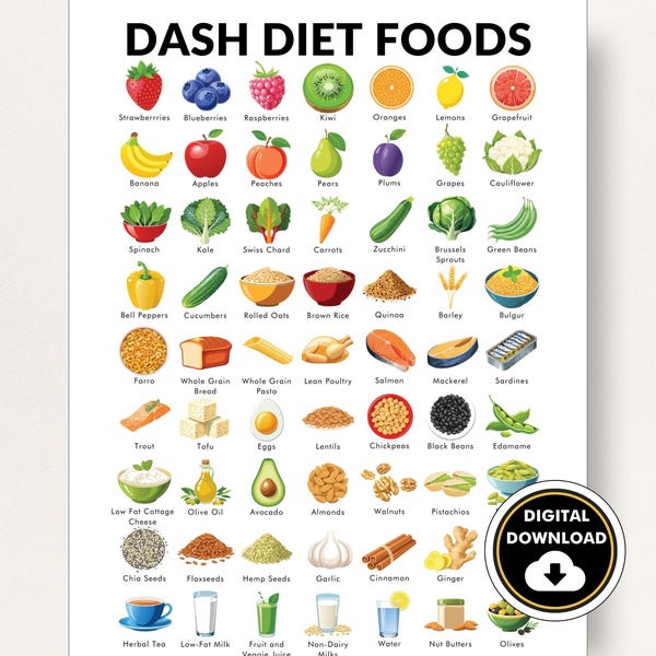 Dash Diet Printable - Etsy