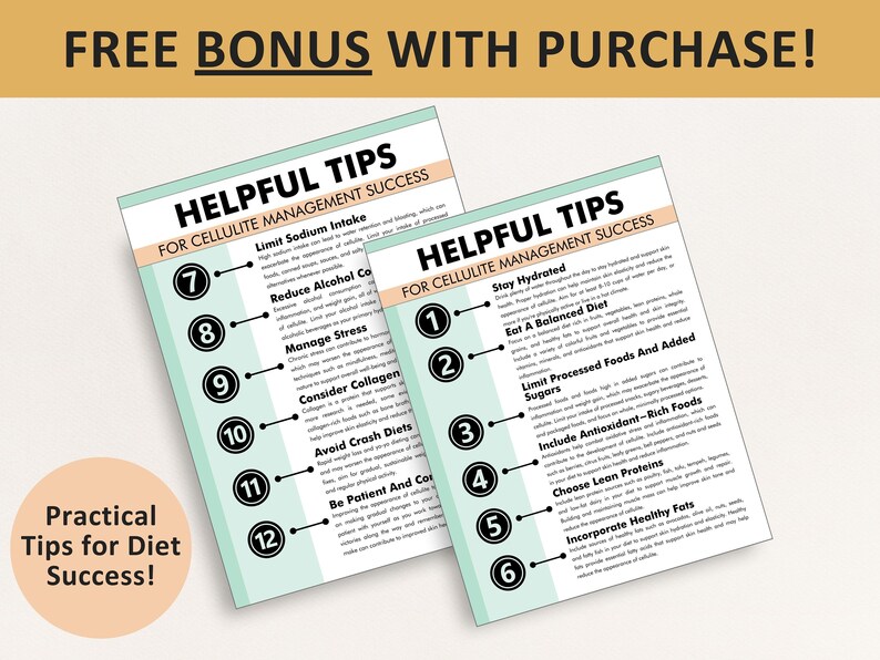 Cellulite Diet Plan, Anti-cellulite Food Chart, Cellulite Diet, PDF to ...