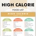 High Calorie Foods List, High Calorie Foods for Weight Gain, High ...