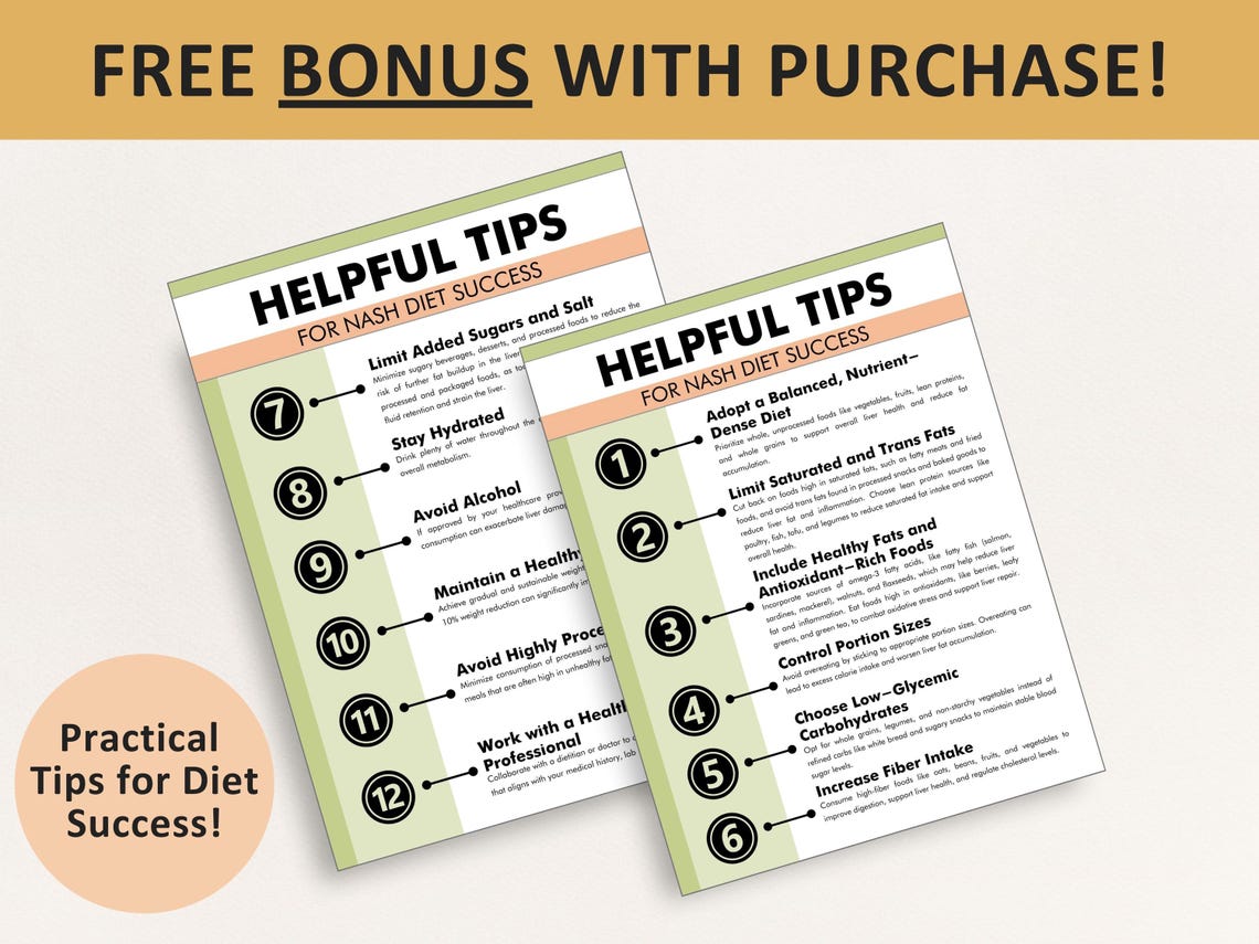 NASH Diet Food List for Fatty Liver Disease (printable PDF) - Includes ...