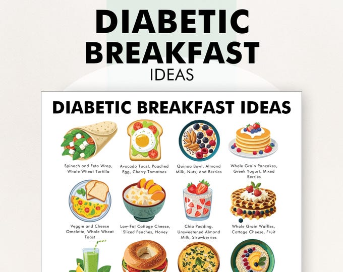 Diabetic Breakfast Ideas, Breakfast Food for Diabetics, Printable PDF ...