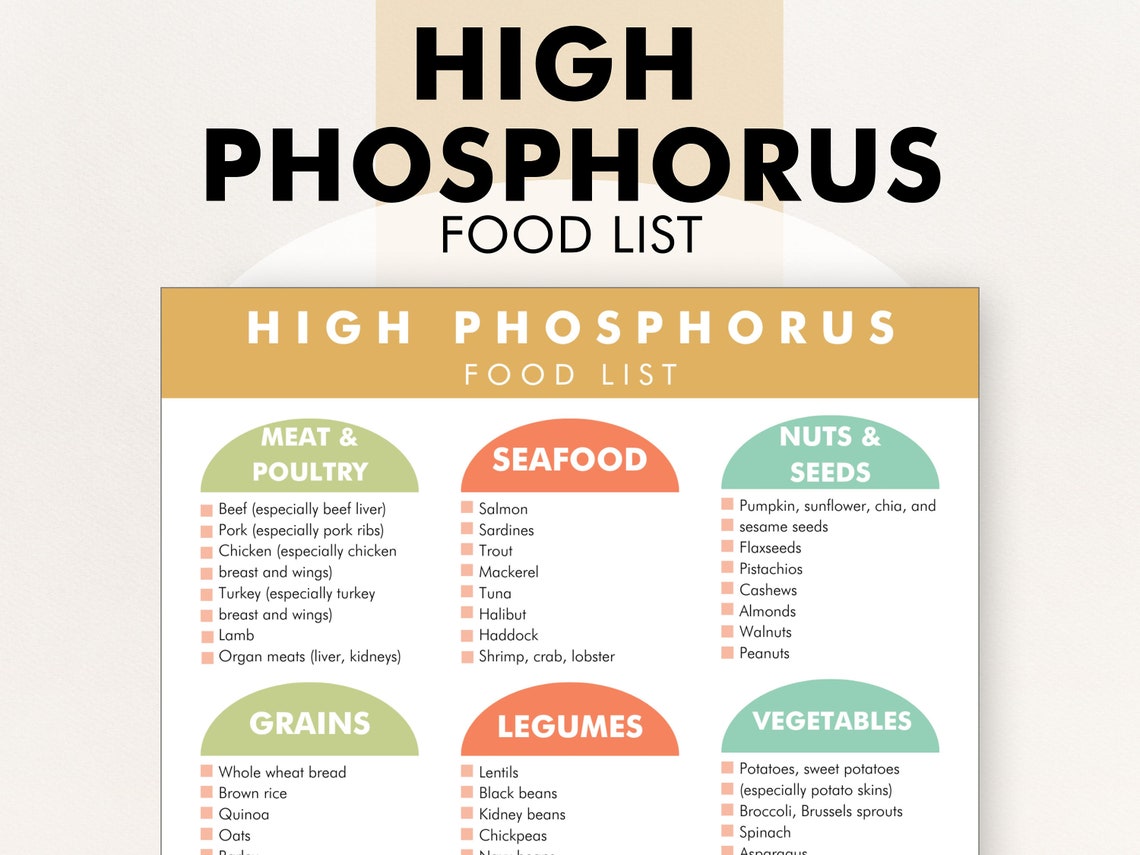 High Phosphorus Foods List, High Phosphorus Foods to Avoid, Food List ...