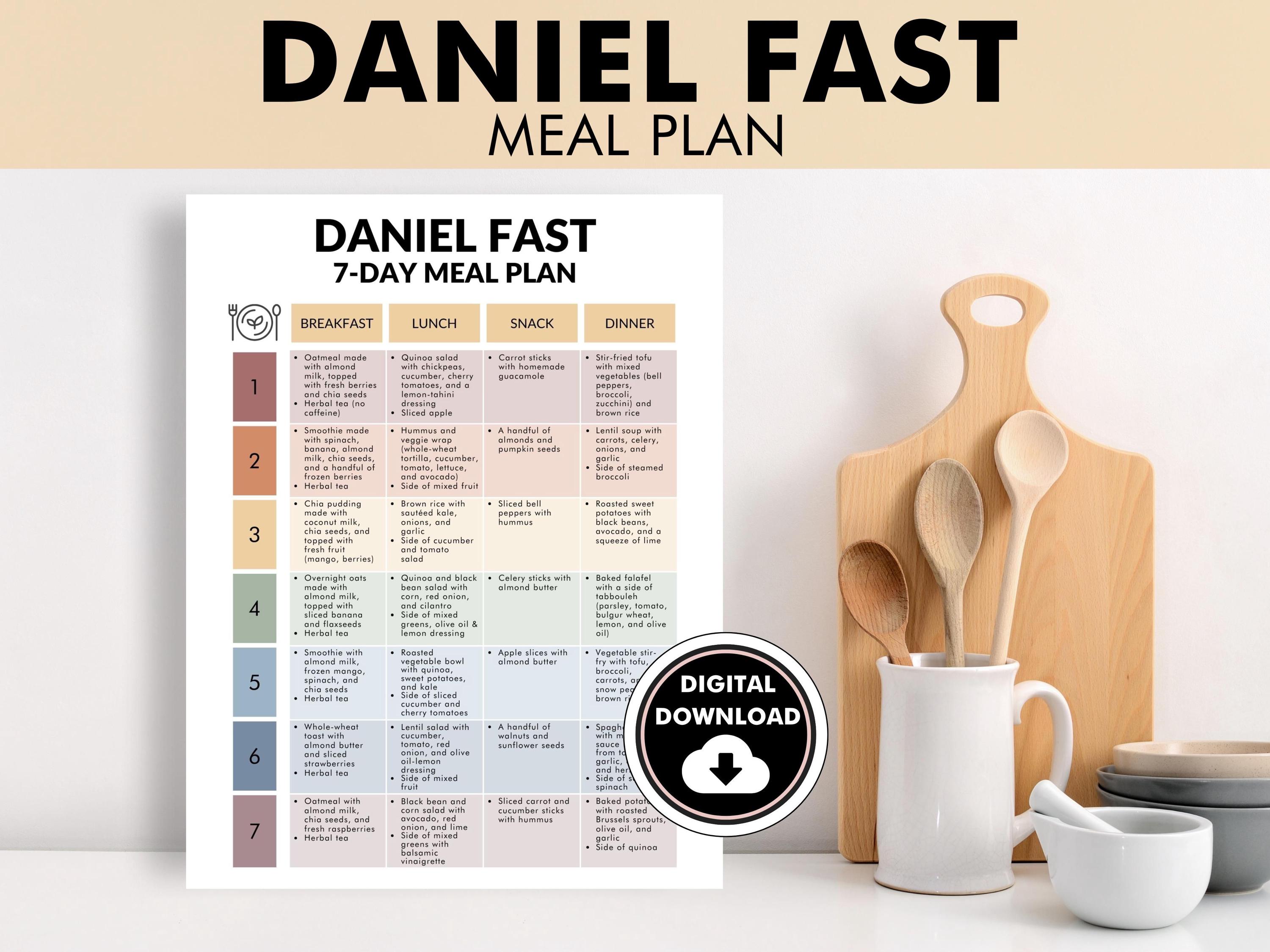 7 Day Daniel Fast Meal Plan, Daniel Fast Meals, Daniel Fast Menu Plan ...