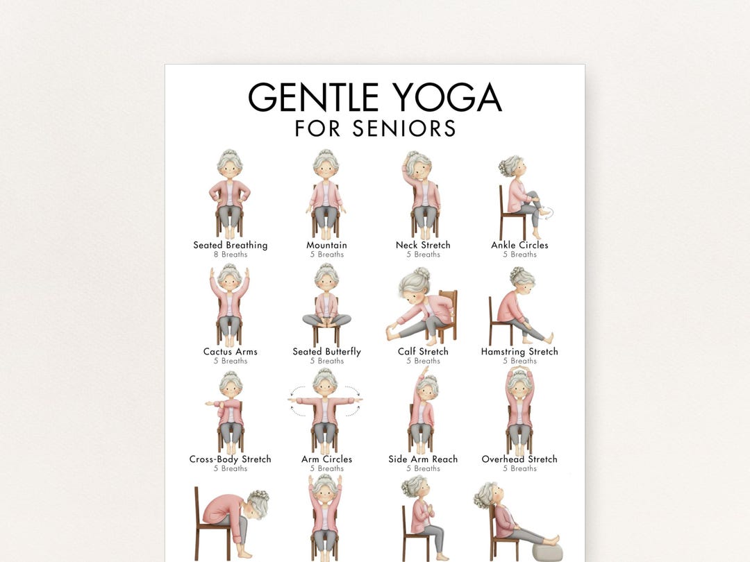 Seniors Chair Yoga, Gentle Seated Exercise Routine for Seniors, Sit ...