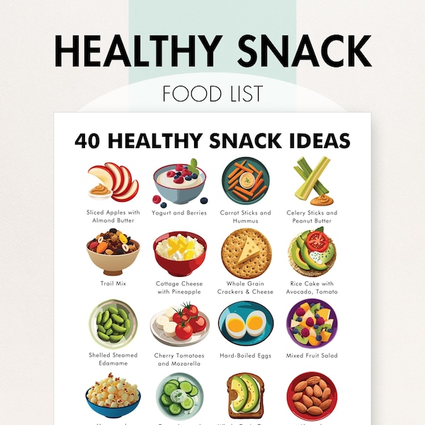Healthy Snack Poster - Etsy