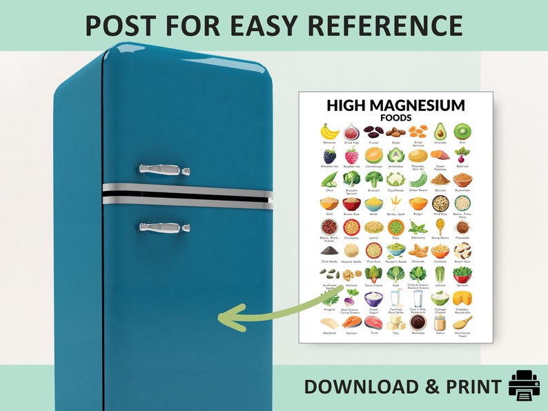 High Magnesium Food List, Printable PDF, Foods High in Magnesium ...