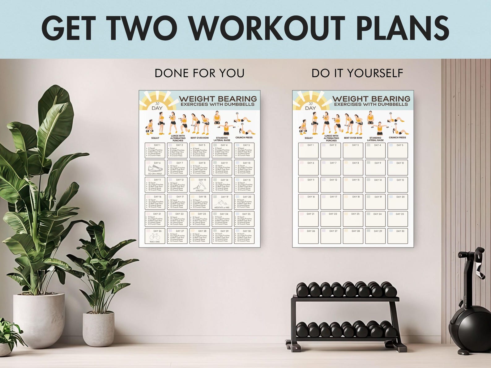 Weight Bearing Exercises to Do at Home, Printable PDF With Instructions ...