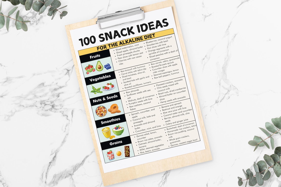 Alkaline Snacks, Alkaline Foods List - Snacks, 100 Snack Ideas ...