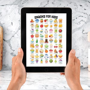 Healthy Snacks for Kids Poster, Quick Snacks for Kids, PDF, Fun and ...