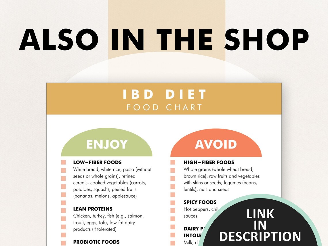IBD Diet Plan, IBD Diet Sheet, Inflammatory Bowel Disease Food List ...