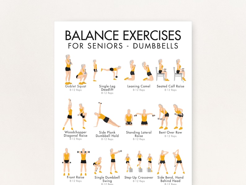 Balance Training Seniors, Balance Exercises for Elderly, PDF, Complete ...