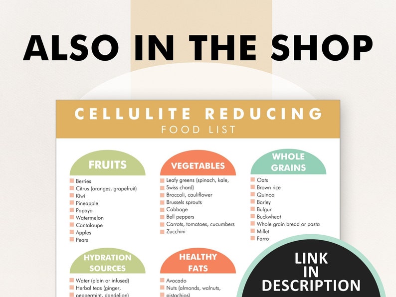 Cellulite Diet Plan, Anti-cellulite Food Chart, Cellulite Diet, PDF to ...