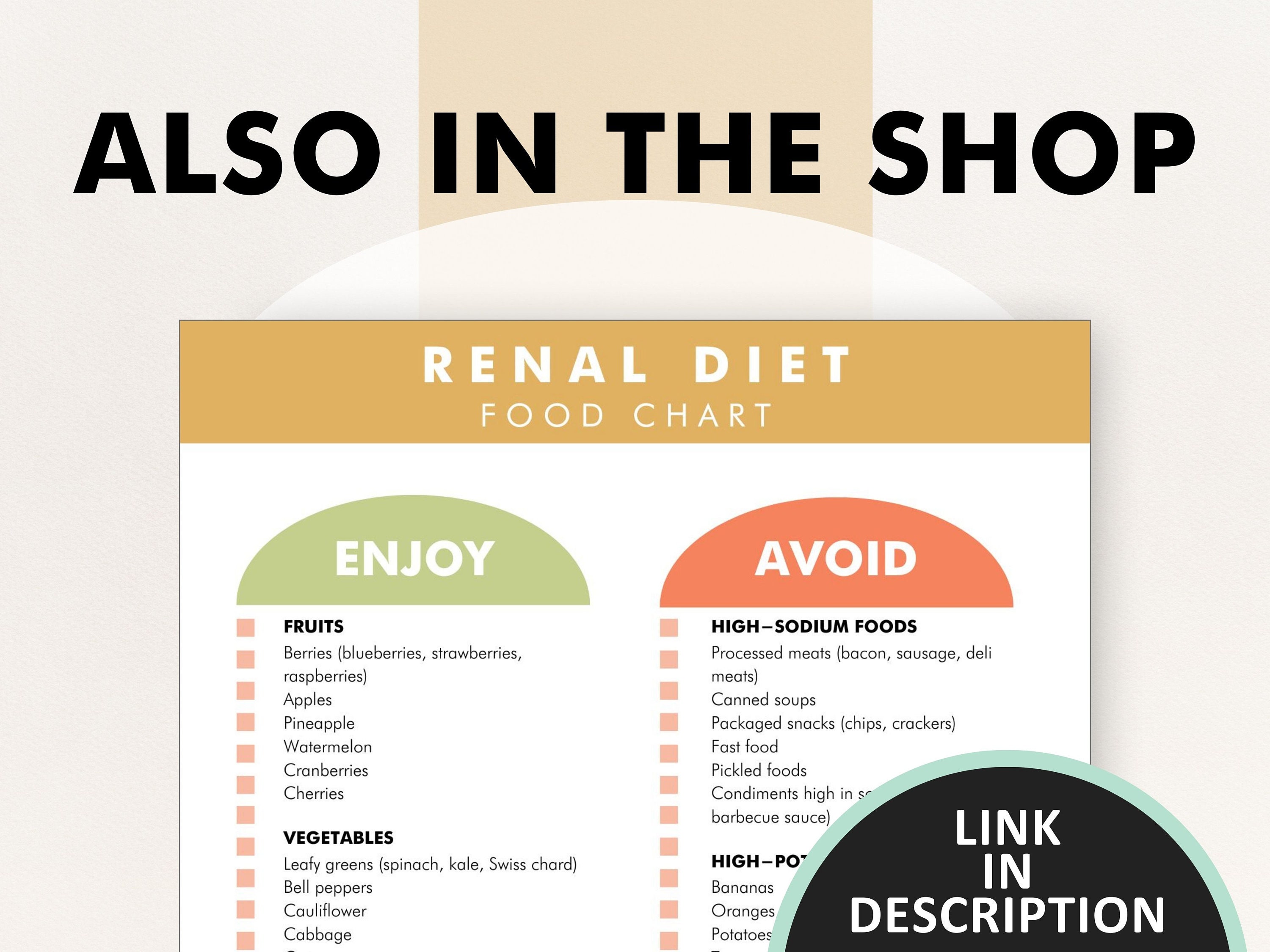 Renal Diet, Food List for Kidney Health, Low Potassium Food List, Renal ...