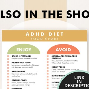 ADHD Diet Plan, ADHD Diet Chart, ADD Food List - Download and Print to ...