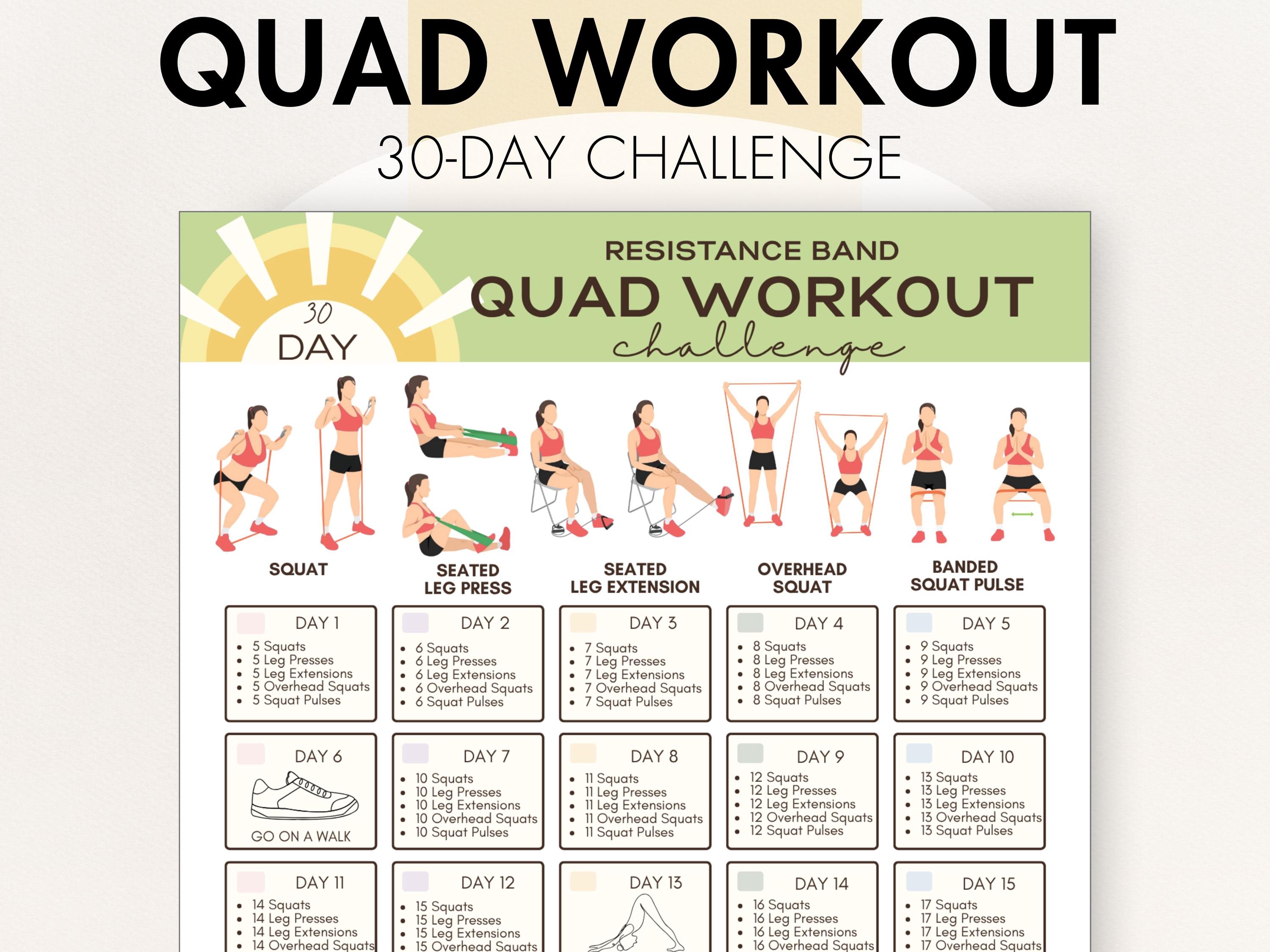 Resistance Band Exercises for Quads, Resistance Band Exercises for ...