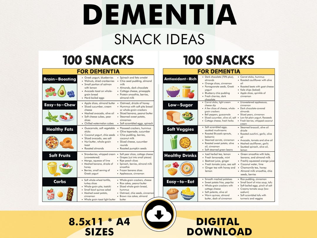 Foods for Dementia Patients - Snacks, Snack Foods for Dementia ...
