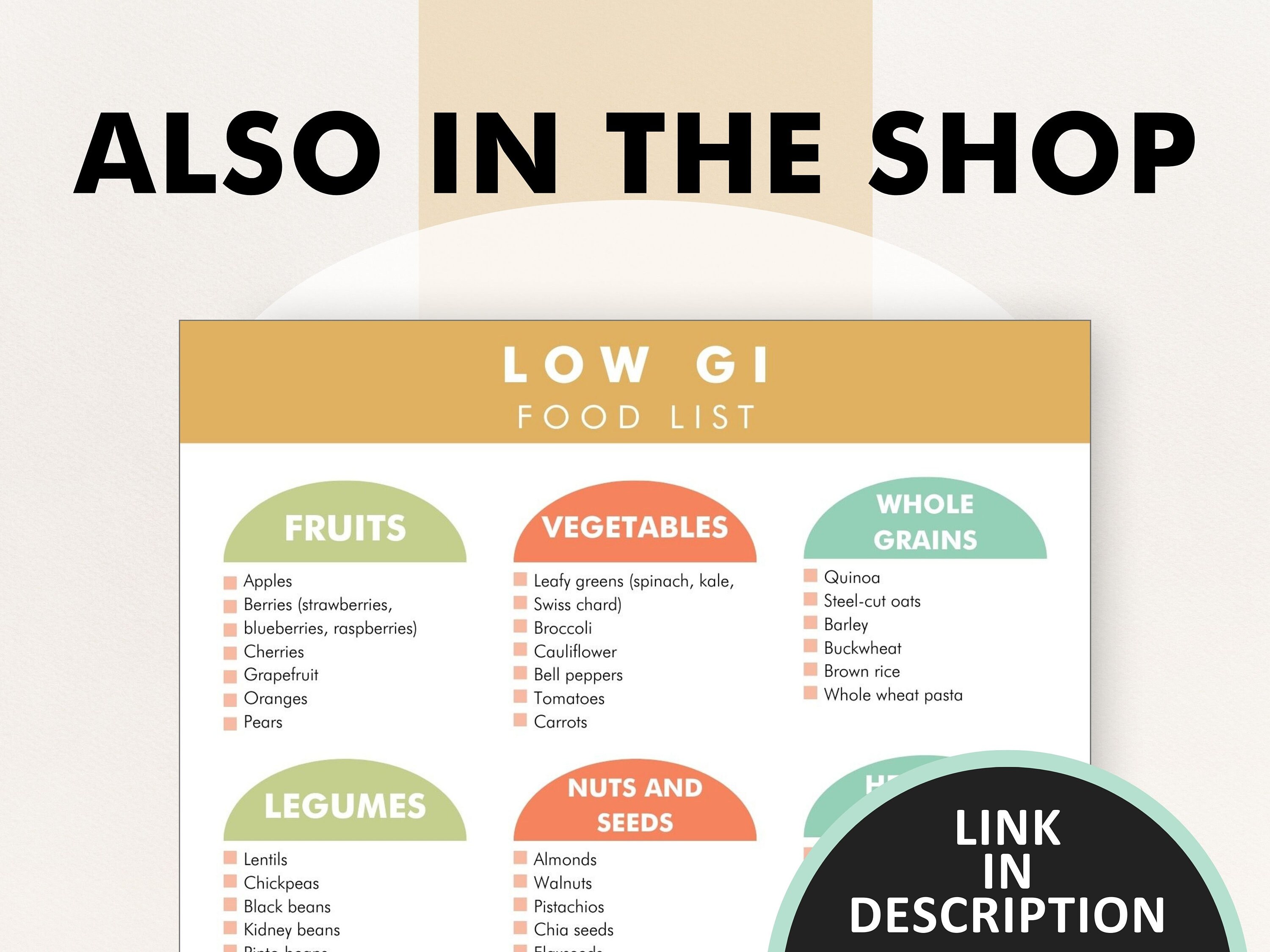 Low GI Food List, Glycemic Index Food Guide, Food Low GI Diet ...