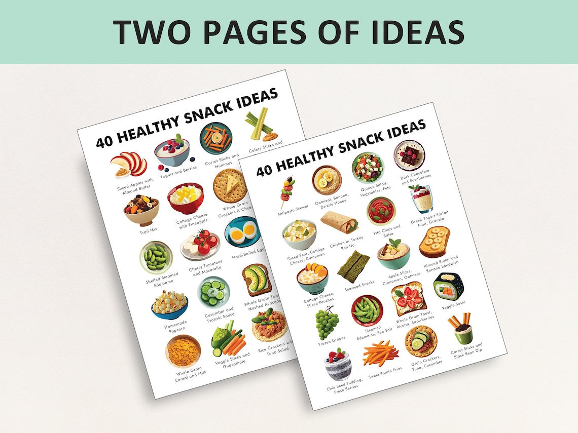 Healthy Snack Ideas, Easy to Prep Snacks, Snack Recipes - PDF to ...