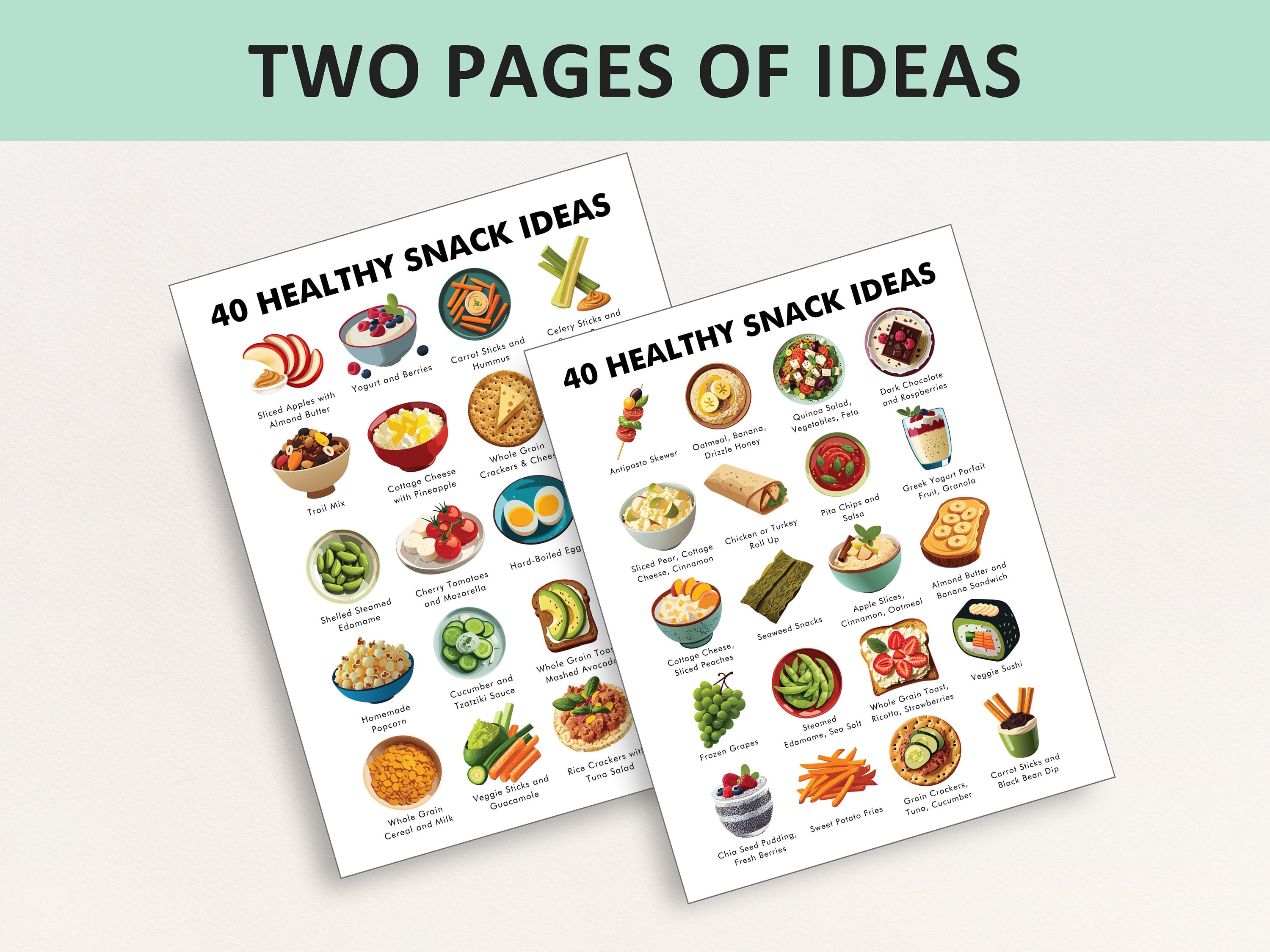 Healthy Snack Ideas, Easy to Prep Snacks, Snack Recipes - PDF to ...