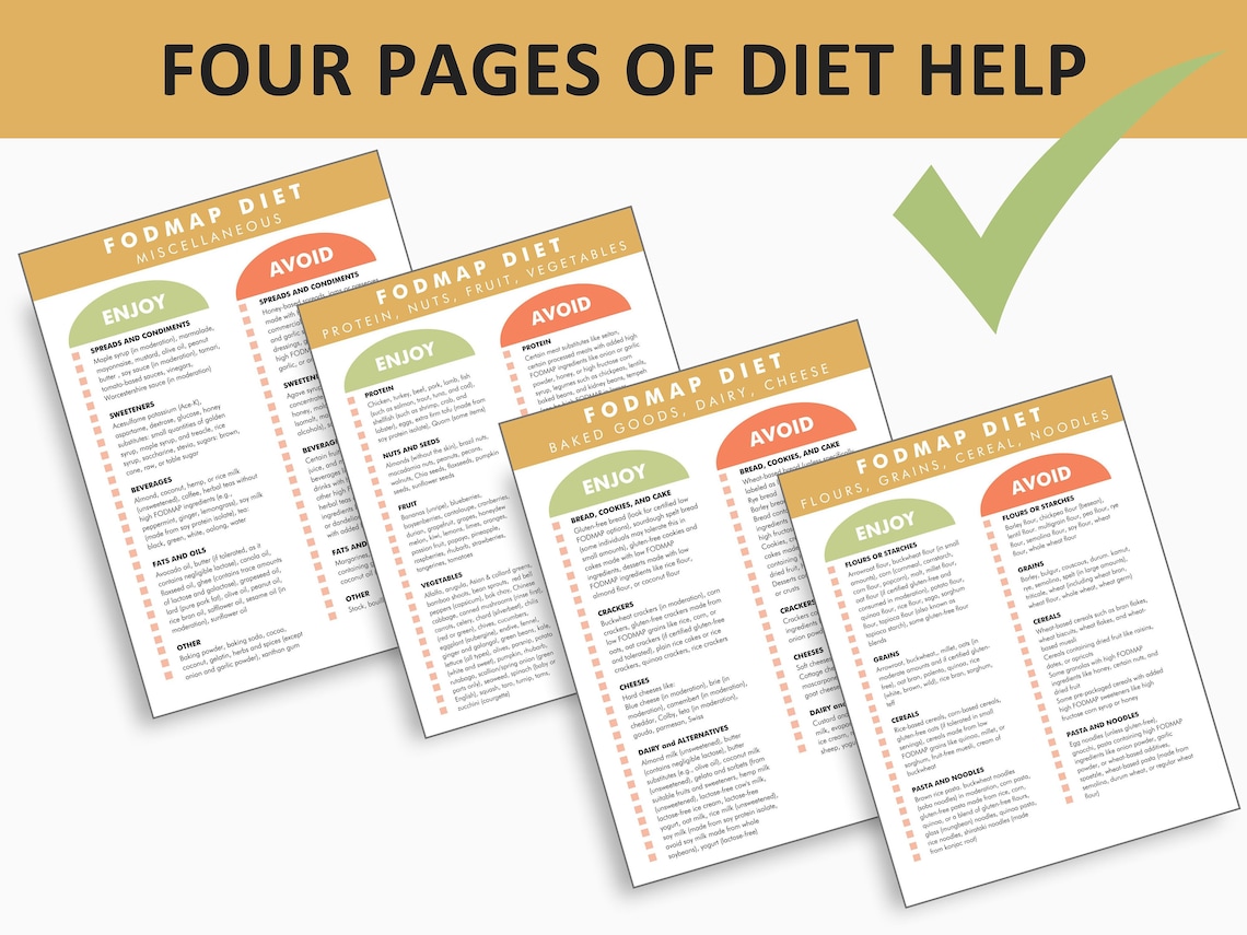 FODMAP Diet PDF, FODMAP Foods List, High & Low Fodmaps Food Chart ...