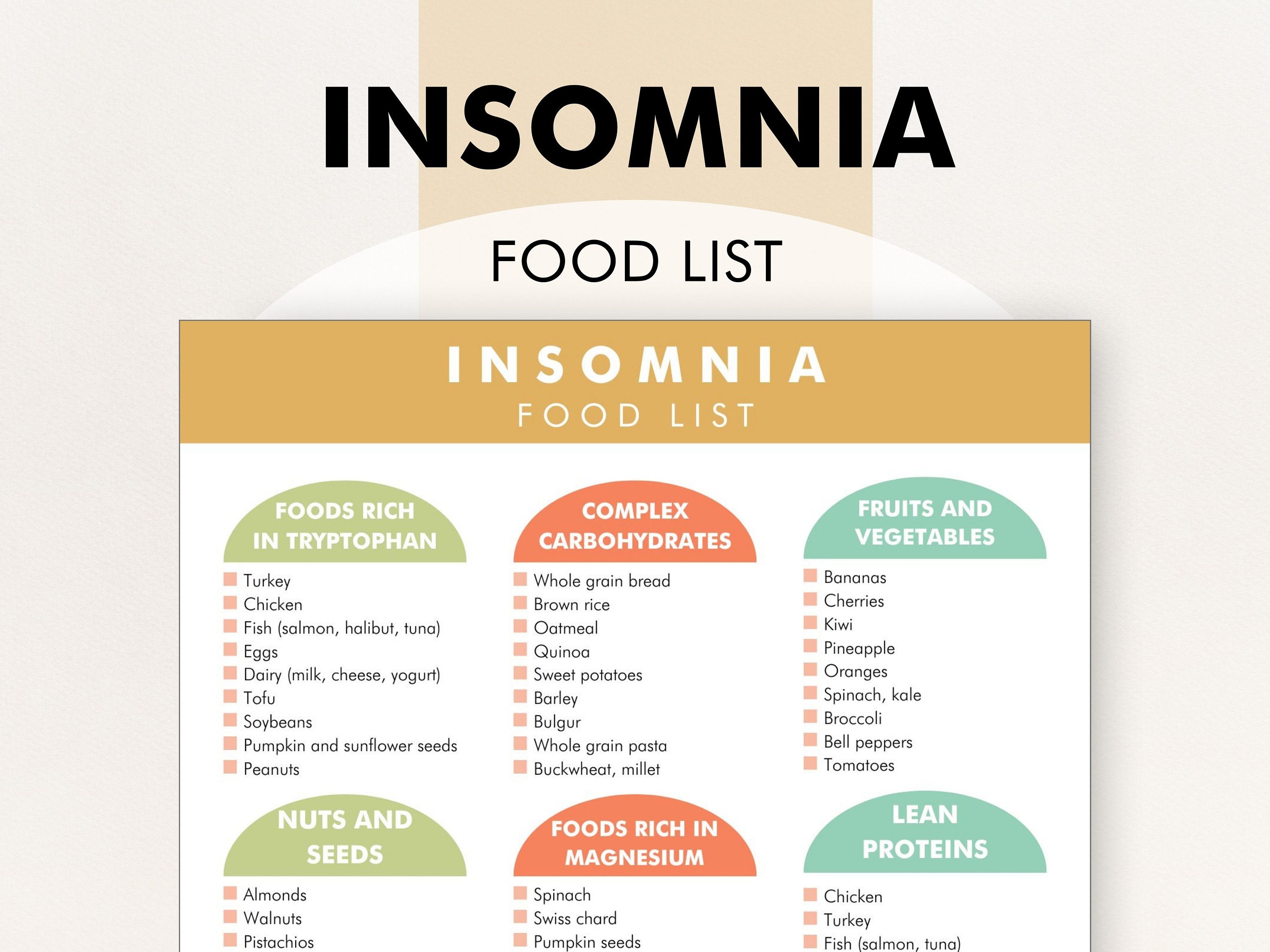 Insomnia Diet Chart, Insomnia Diet Plan, Insomnia Food List Download ...