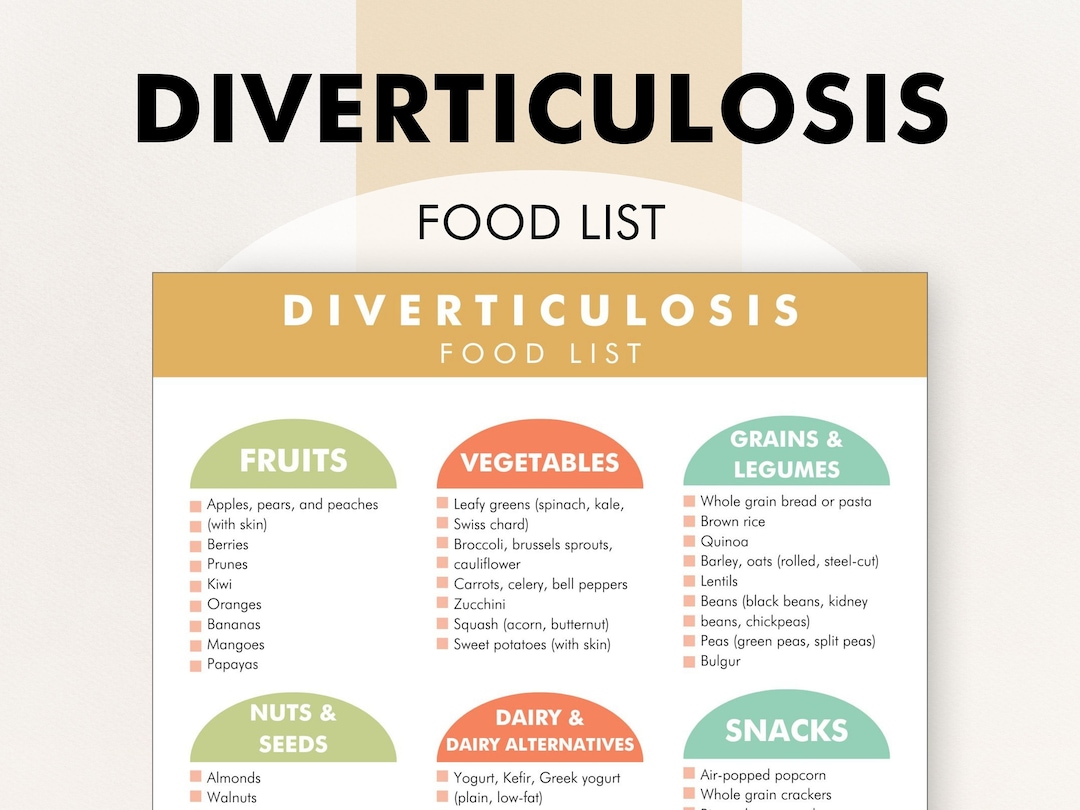 Diverticulosis Diet Plan, Diverticulosis Diet Food Chart ...