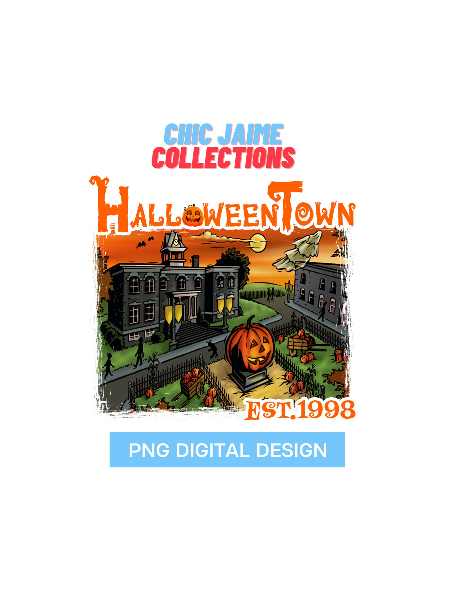 Halloweentown PNG, Vintage Halloween EST 1998 PNG, Halloween Movie Png ...