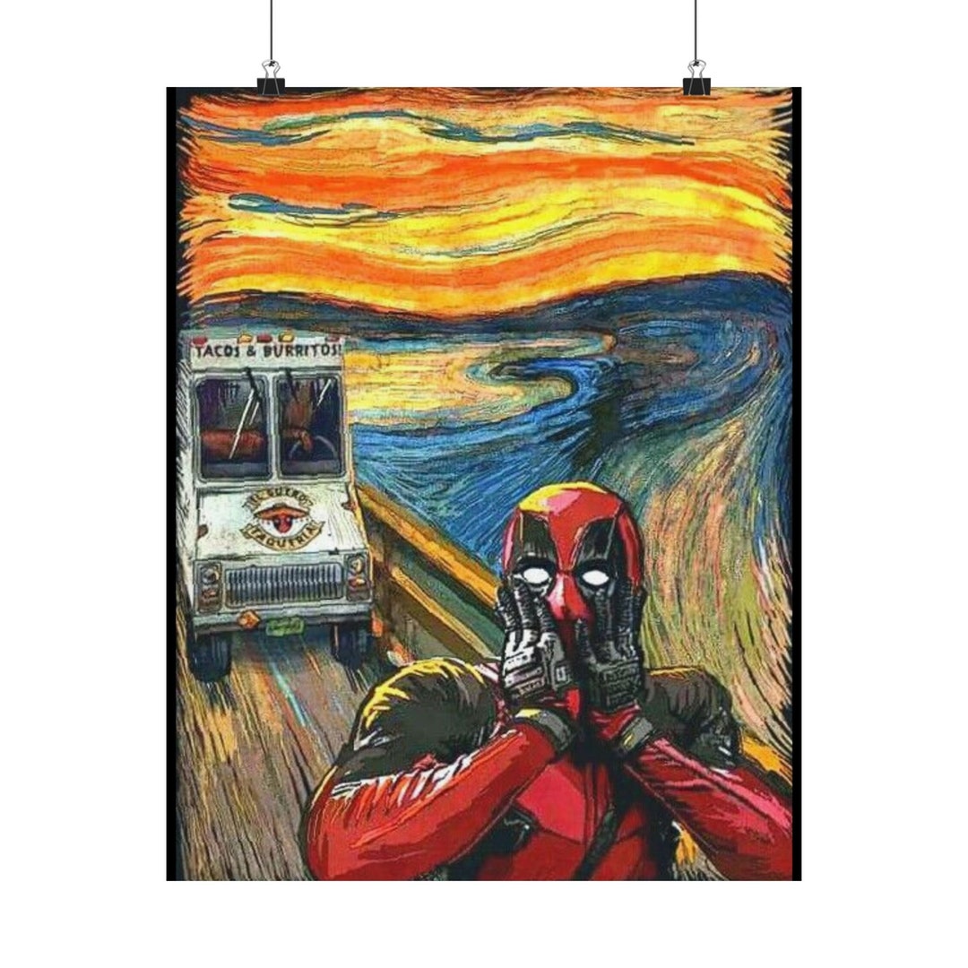 Deadpool Scream Art Vertical Poster Available in Multiple Sizes - Etsy