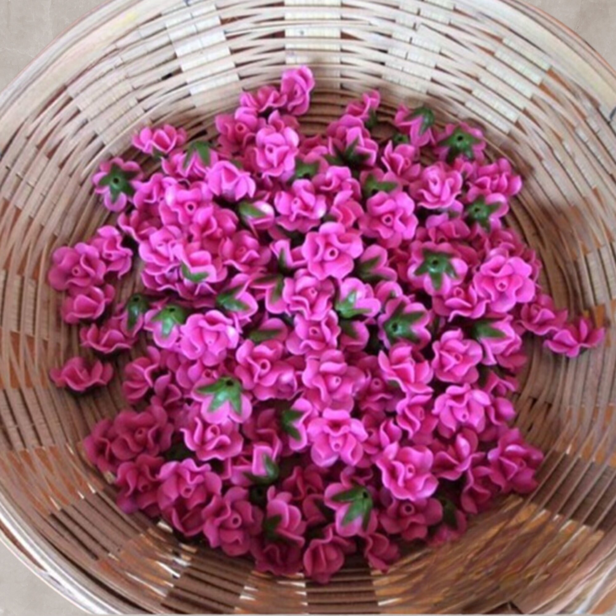 50 Pcs. Clay Rose Flower for Jewelry Making, Hair Accessories, DIY ...