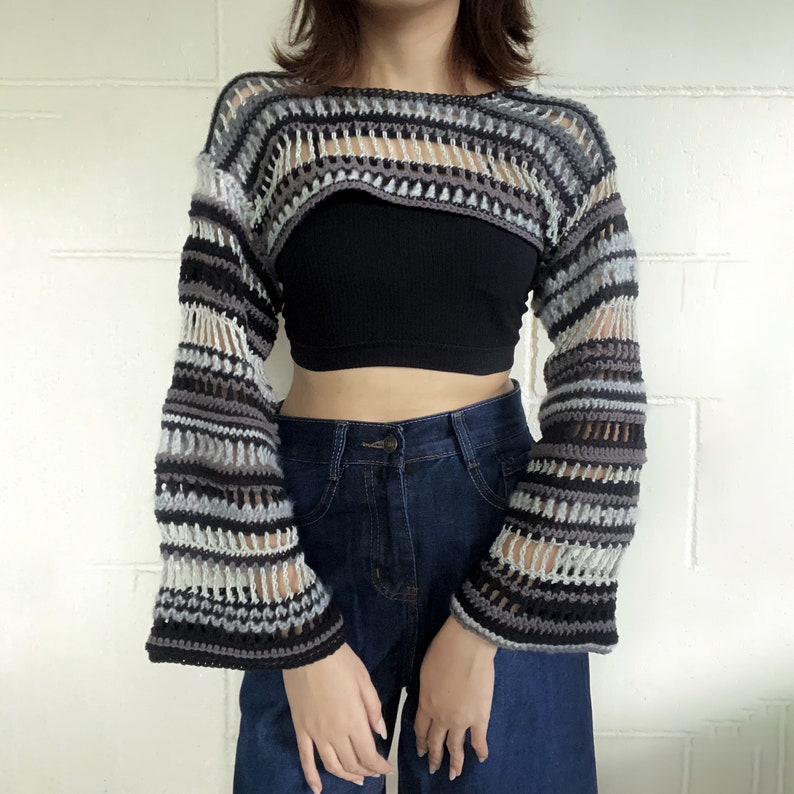 Aurora 3-in-1 Sweater Crochet PDF Pattern Made-to-measure Stripped ...