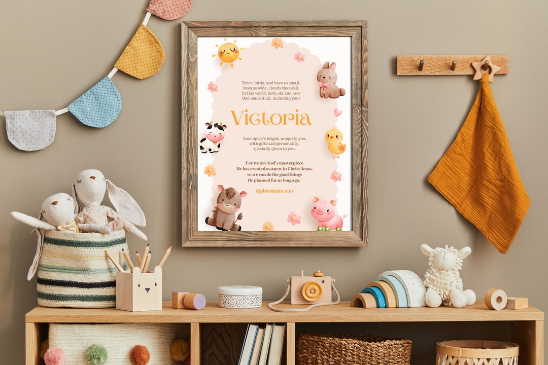 For We Are God's Masterpiece | Personalised Print | Baptism Gift ...