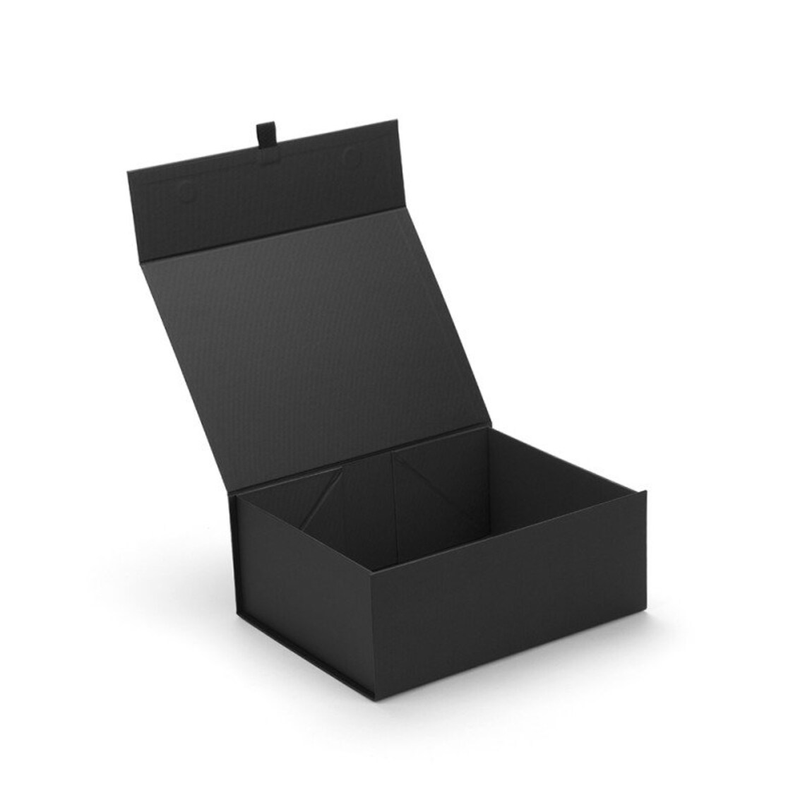 Black Ribbed Magnetic Gift Box, Gift Box, Hamper Box, Magnetic Box ...