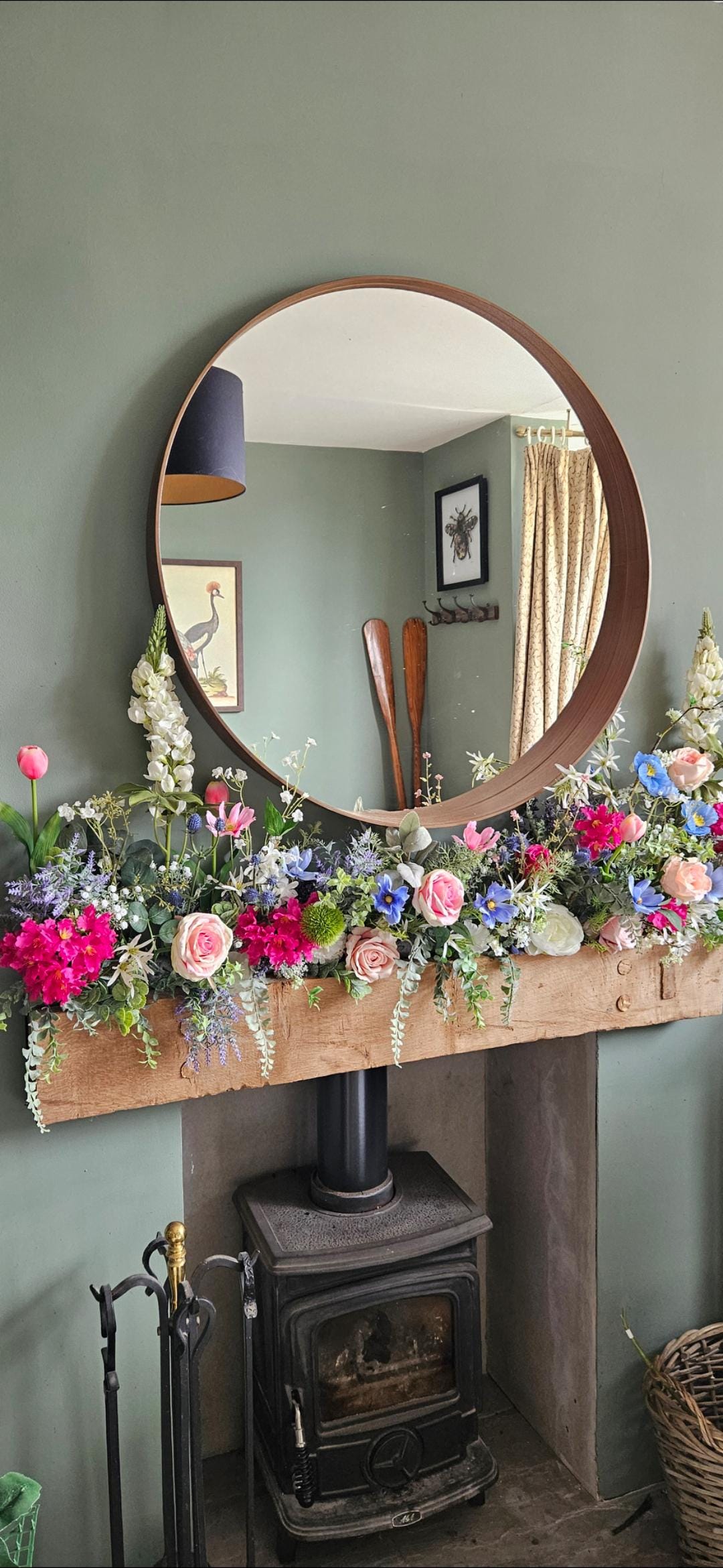 Mantel Piece Display, Fire Place Display, Spring Flowers, Flower ...