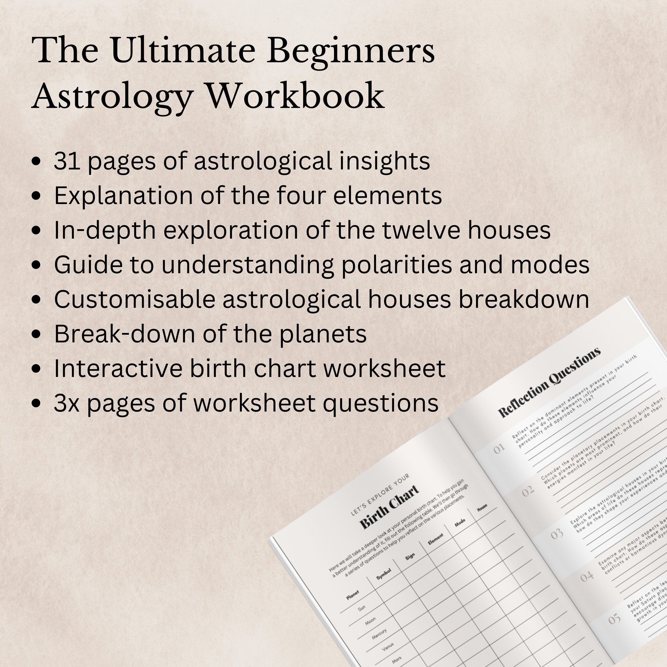 Editable Astrology Ebook | Coaching Workbook Canva Template | Lead ...