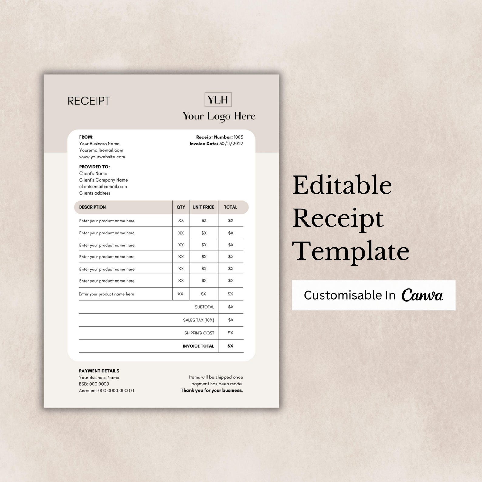 Business Forms Template Bundle Editable in Canva | Includes Order Form ...