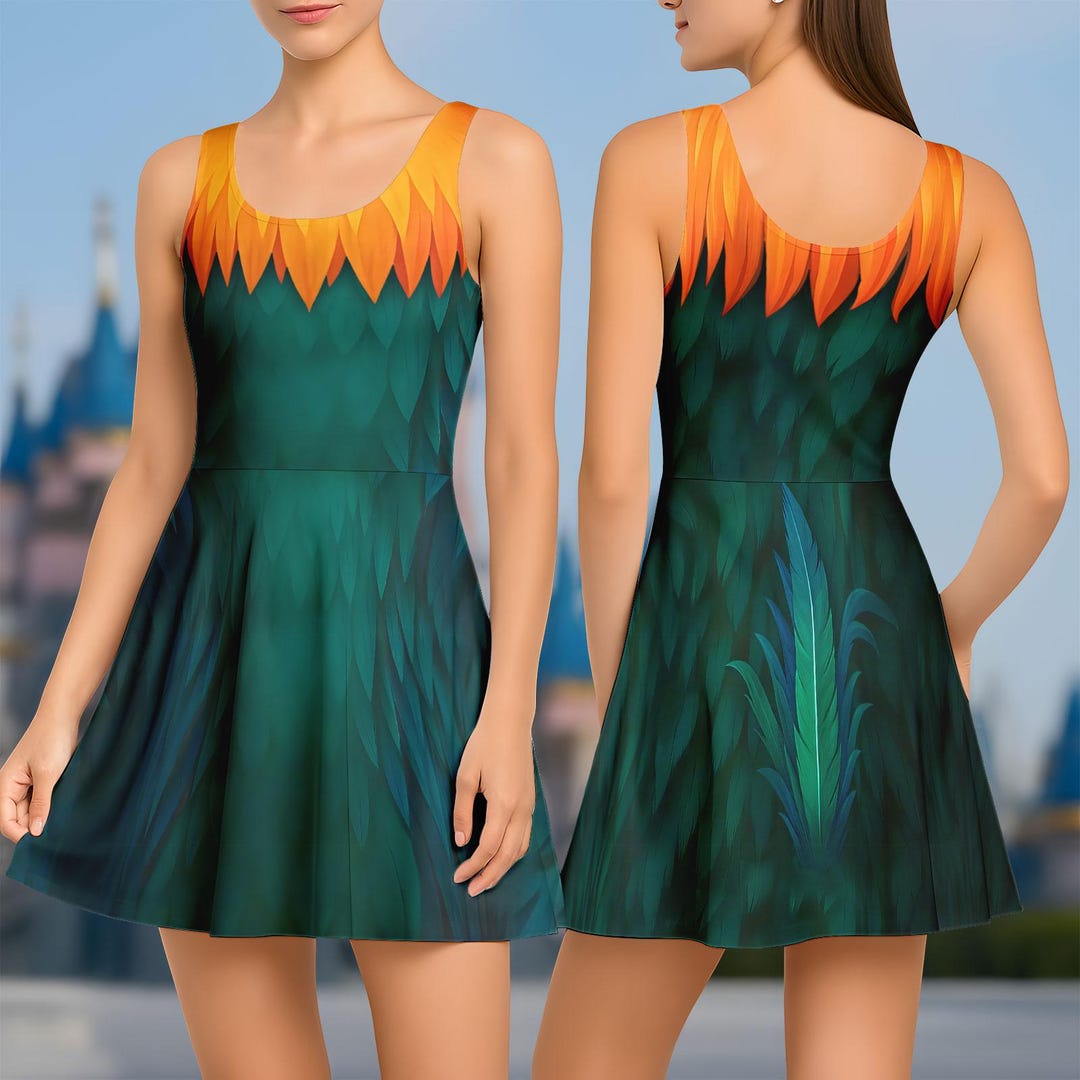 Hei hei Skater Dress Costume, Moana Disneybound Outfit, Ocean Bird ...