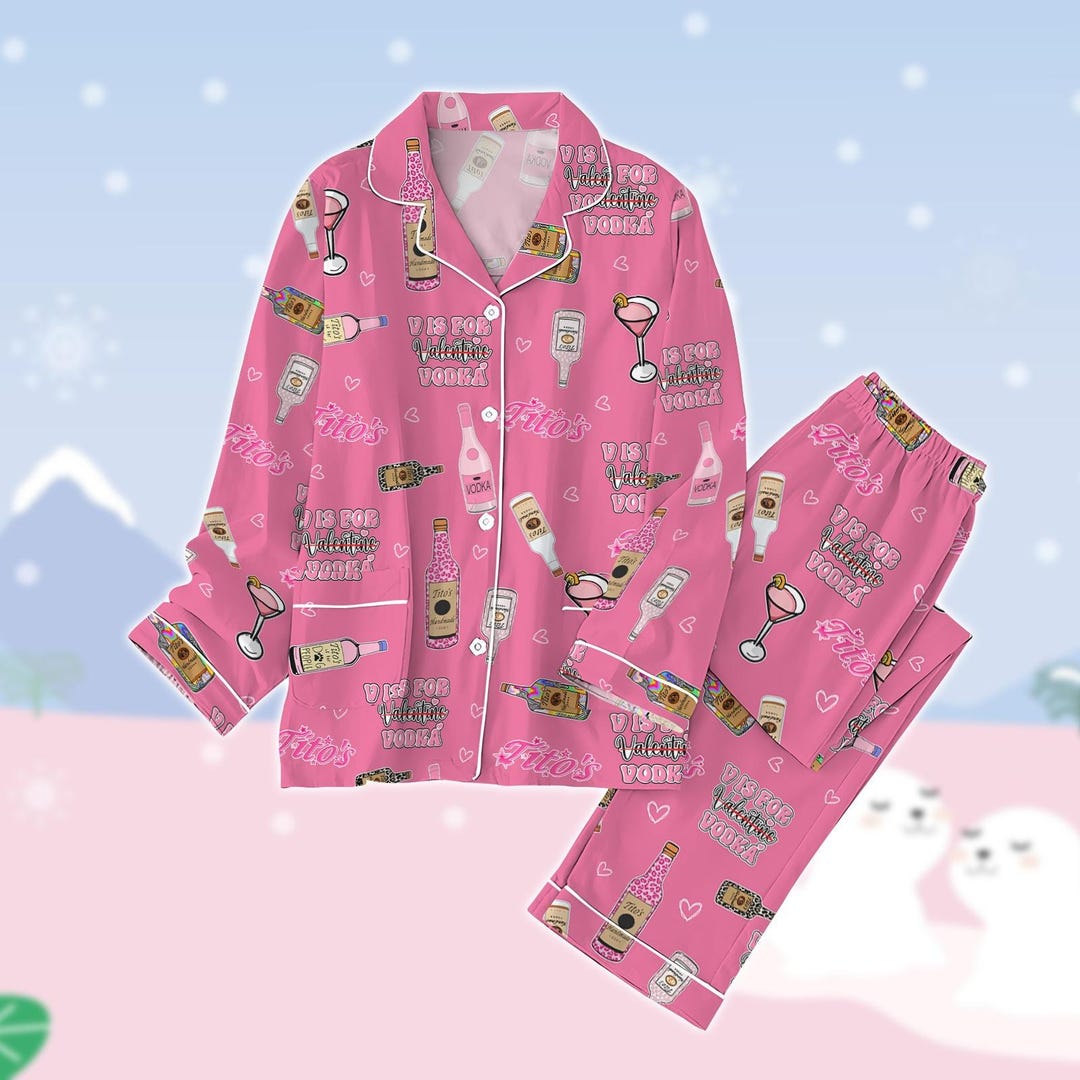 Tito's Handmade Vodka Pajamas Set, Vodka Lover Pajamas Family, Austin ...