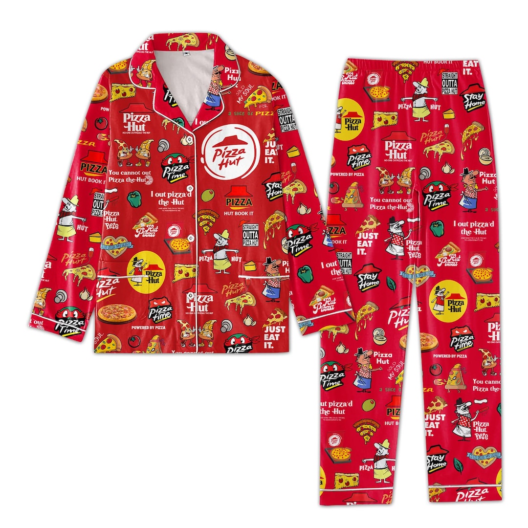 Pizza Hut Pajamas Set, Pizza Hut Shirt, Pizza Hut Pajamas, Pizza Hut ...