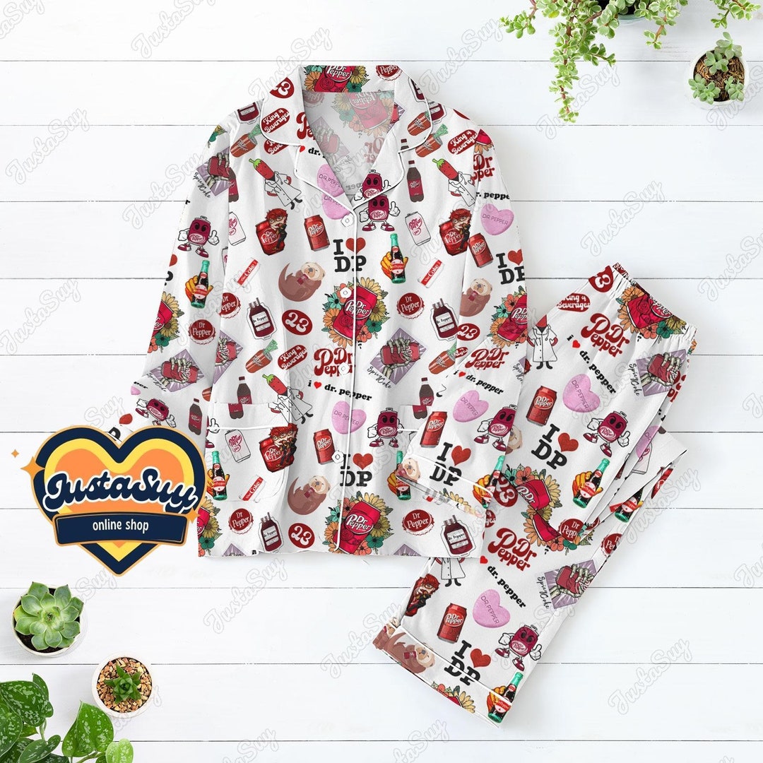 Dr Pepper Pajamas Set, Dr Pepper Shirt, Dr Pepper Pajamas, Dr Pepper ...