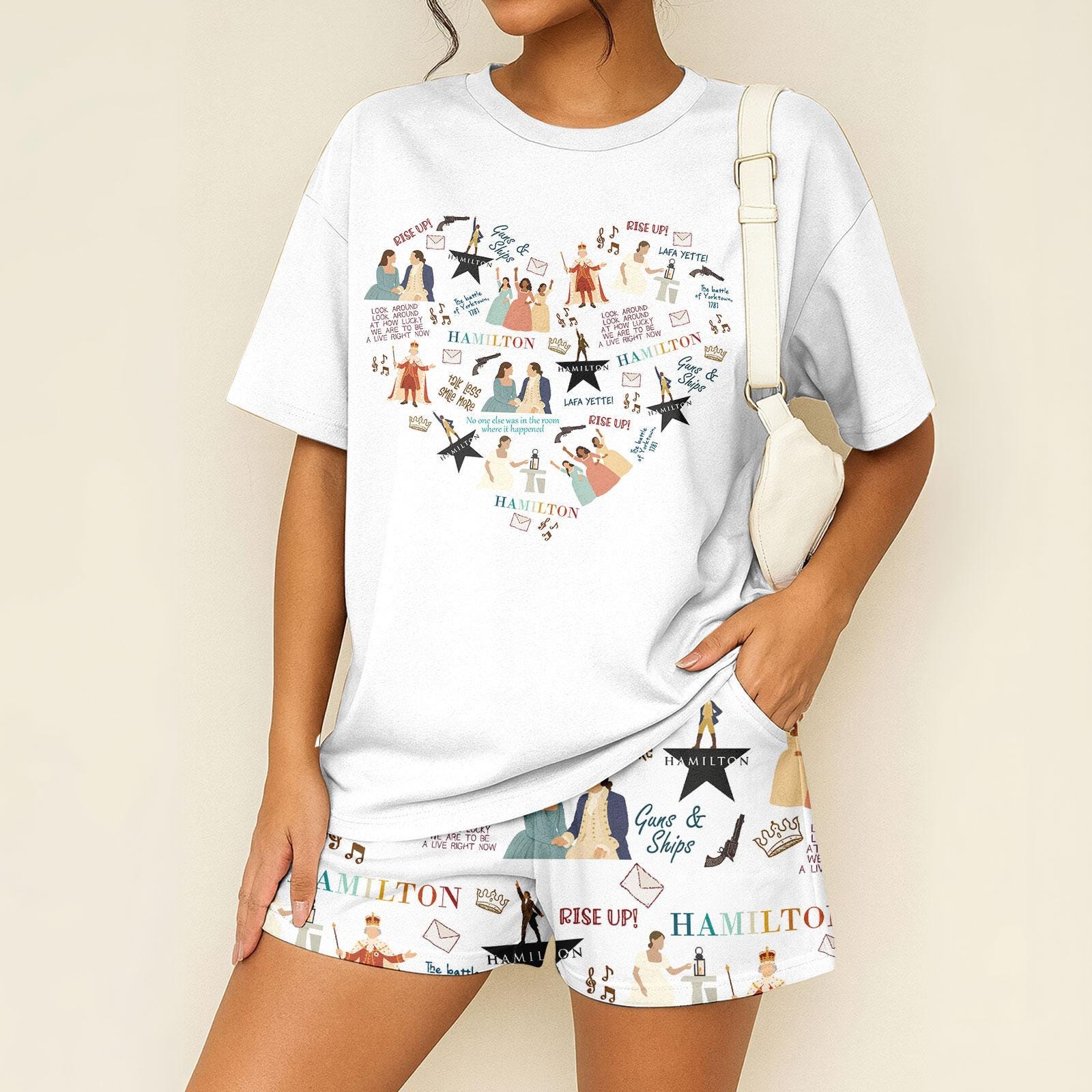 Hamilton Musical Tshirt and Shorts, Broadway Theater Pjs, Musical ...