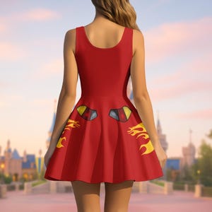 Lightning Mcqueen Skater Dress, Cars Movie Costume Dress, Red Pixar ...
