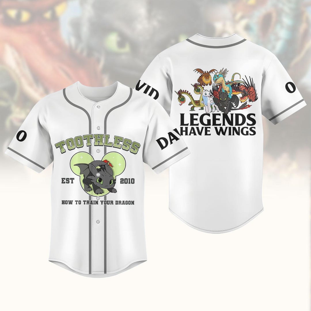 Toothless Baseball Jersey, How to Train Your Dragon Tee, Toothless ...