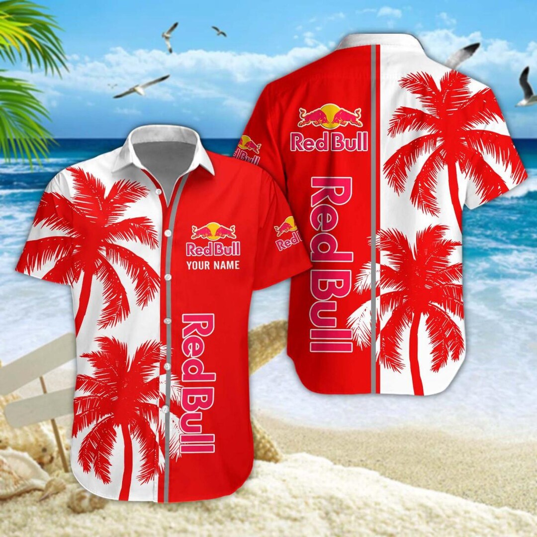 Red Bull Hawaiian Shirt, Red Bull Shorts, Red Bull Shirt, Red Bull ...