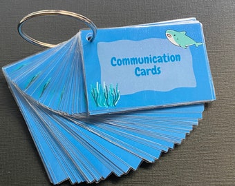 Shark Communication Cards Keychain - Etsy
