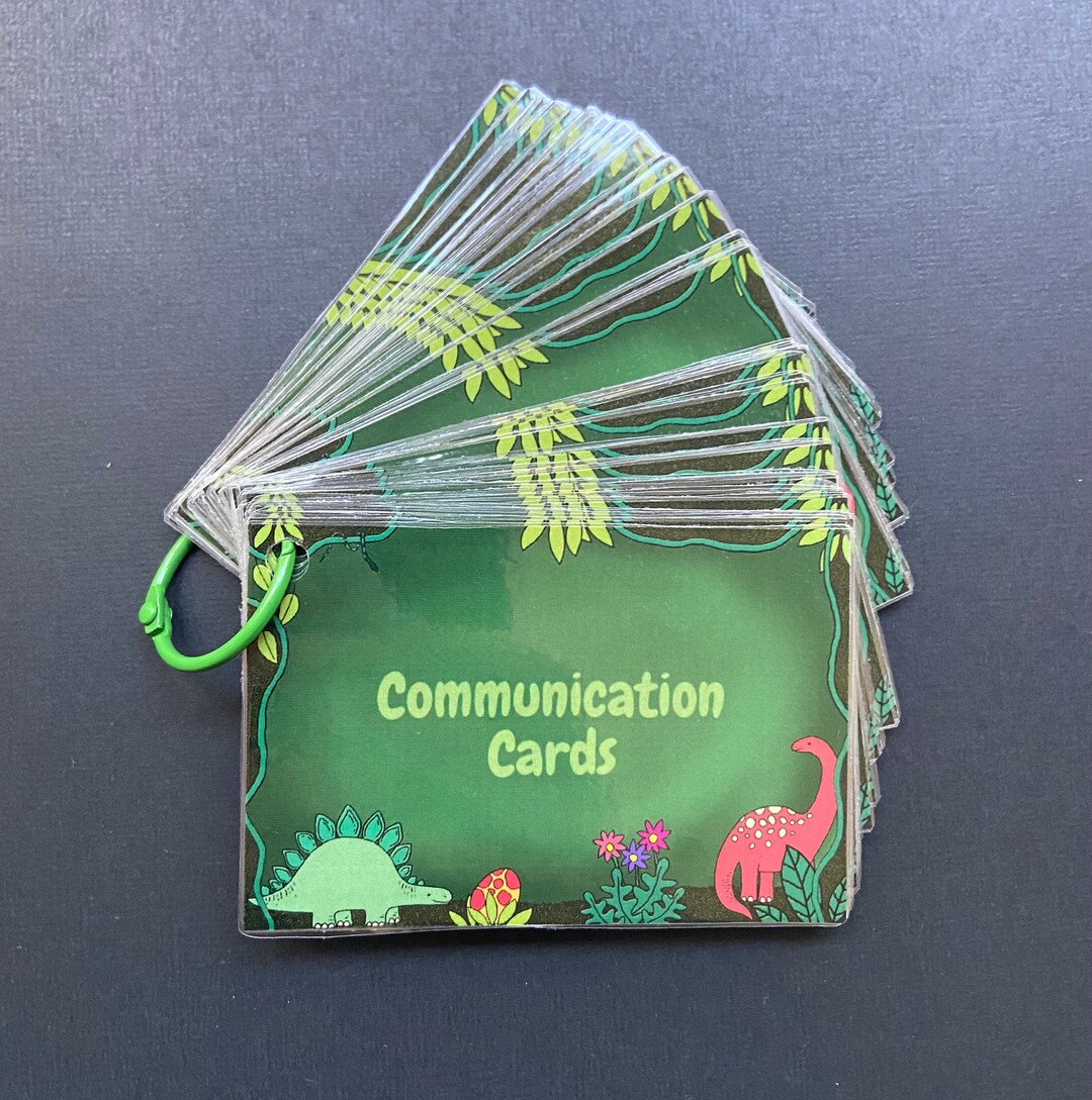 Dinosaur Communication Cards - Etsy