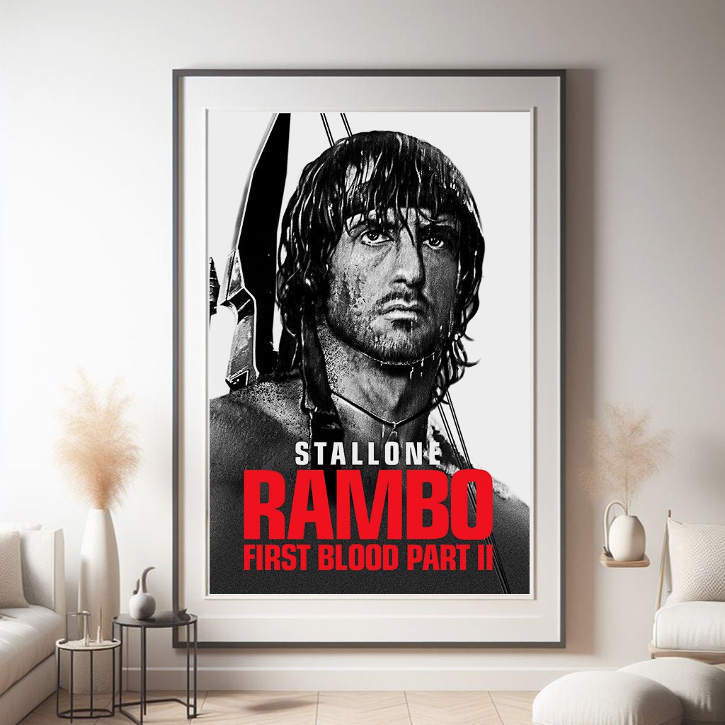 Rambo First Blood Part II Movies Posters, Room Decor Canvas Posters ...