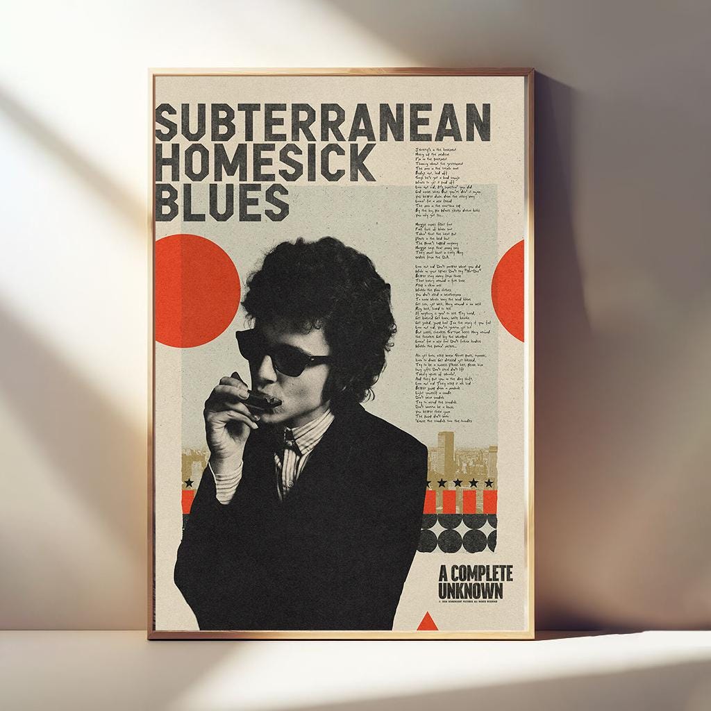 A Complete Unknown Movie Poster, Classic Film, Room Decor, Canvas ...